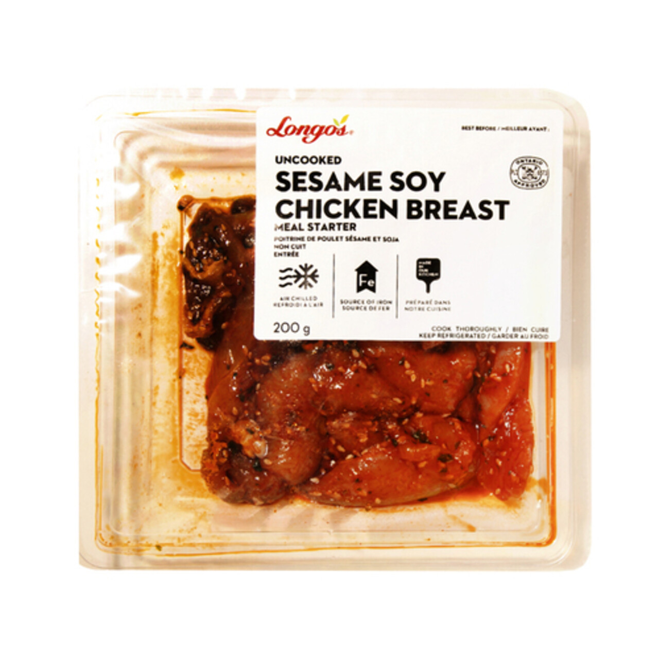Longo's Raw Chicken Breast Sesame Soy 200 g - Voilà Online Groceries ...