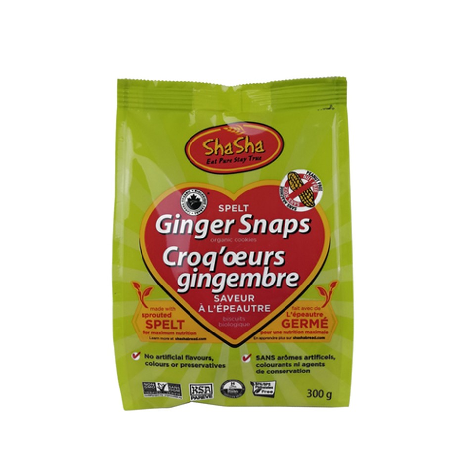ShaSha Cookies Ginger Snap Spelt 300 g - Voilà Online Groceries & Offers