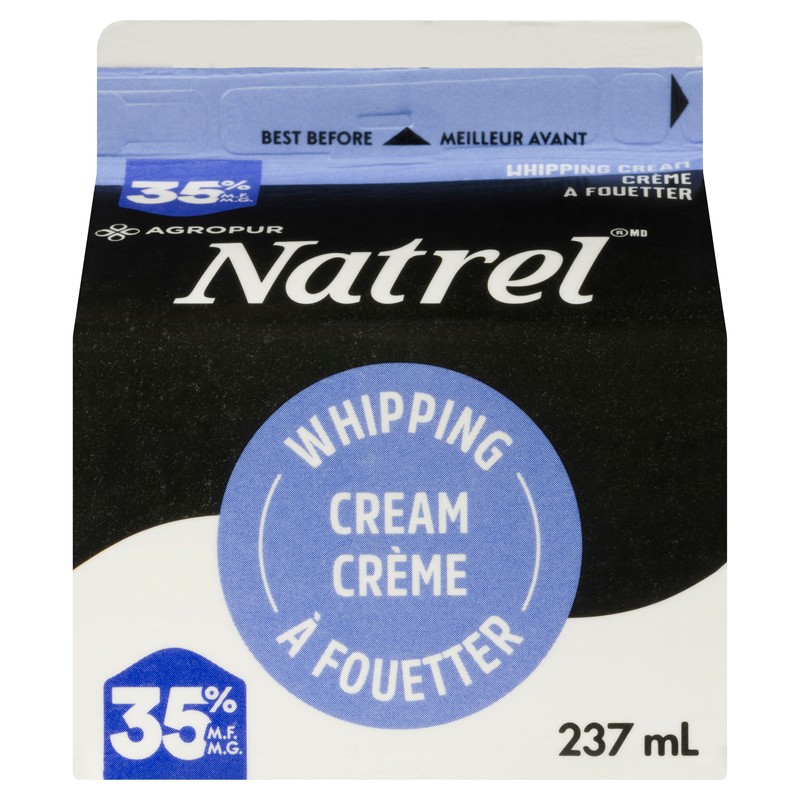 Natrel Whipping 35% Cream 237 ml - Voilà Online Groceries & Offers