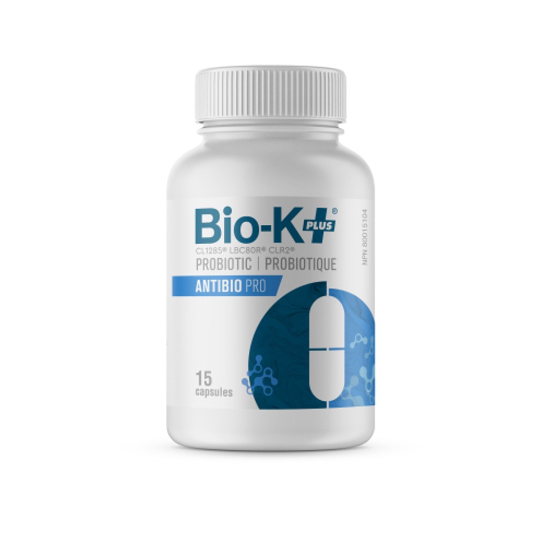 Bio-K Probiotics Nutritional Supplements Antibio Pro Capsules 15 Count ...