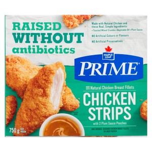 Maple Leaf Prime Frozen Chicken Strips Raised Without Antibiotics 750 g ...