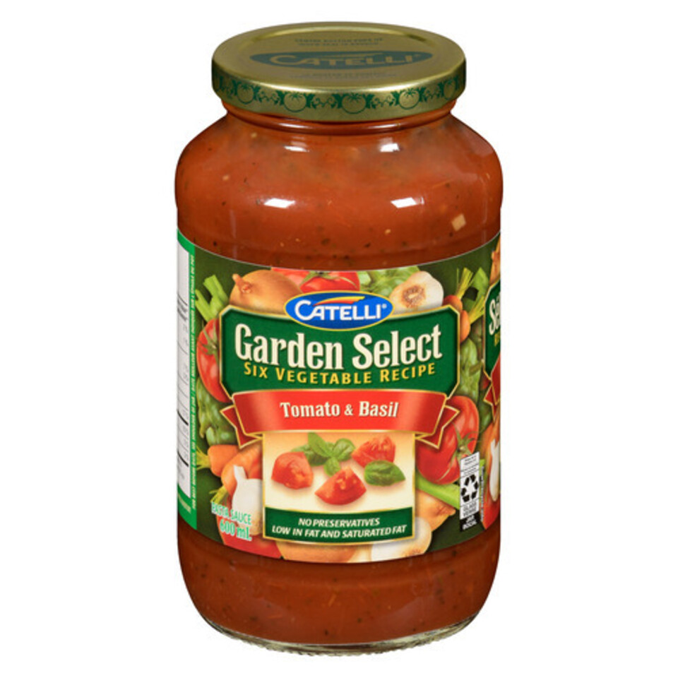 Catelli Garden Select Pasta Sauce Tomato & Basil 600 ml - Voilà Online ...