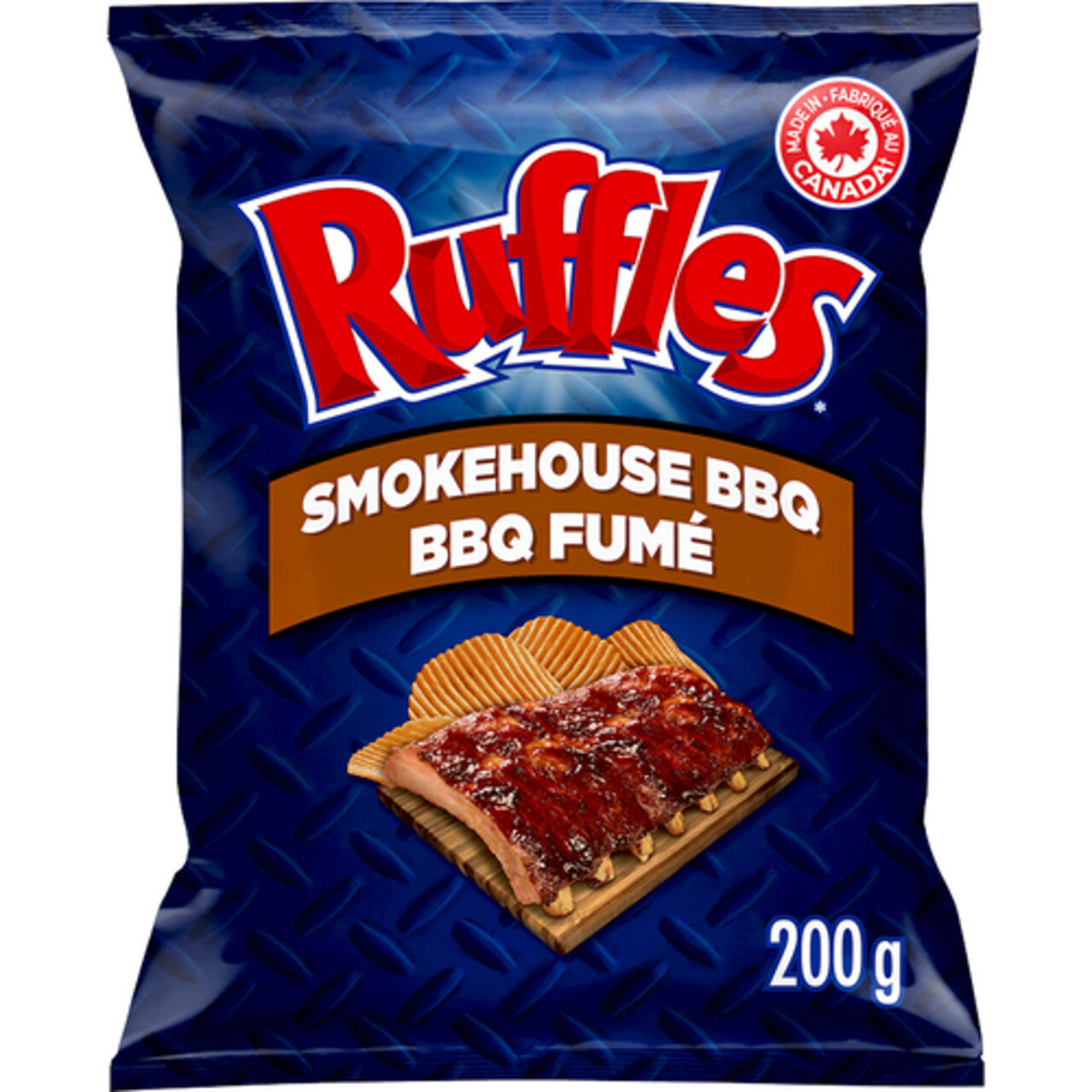 Ruffles Potato Chips Smokehouse BBQ 200 g - Voilà Online Groceries & Offers