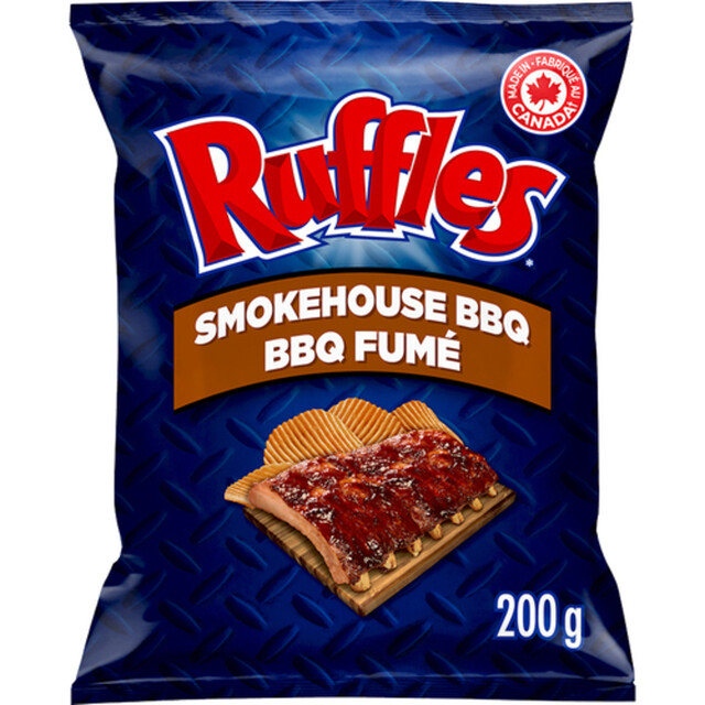 Ruffles Potato Chips Smokehouse BBQ 200 g - Voilà Online Groceries & Offers