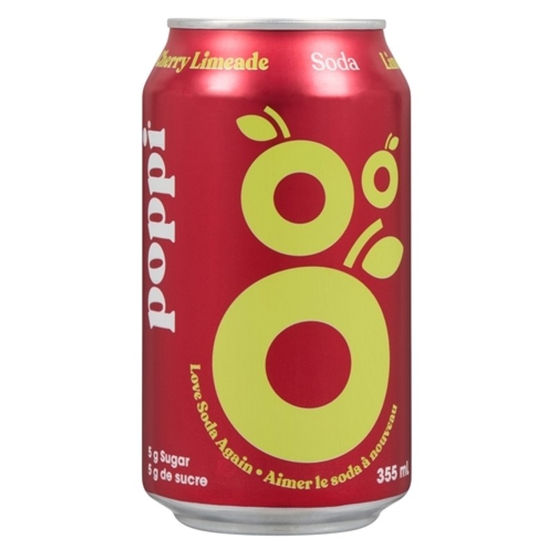 Poppi Soda Cherry Limeade 355 ml (can) - Voilà Online Groceries & Offers