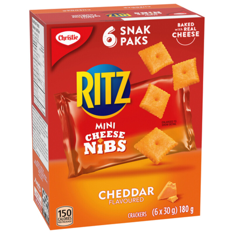 Ritz Snack Pack Cheese Nibs Mini 6 x 30 g - Voilà Online Groceries & Offers
