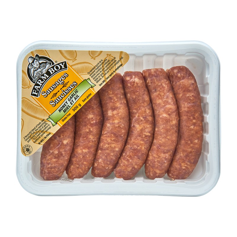 Farm Boy Sausages Honey & Garlic 500 g - Voilà Online Groceries & Offers