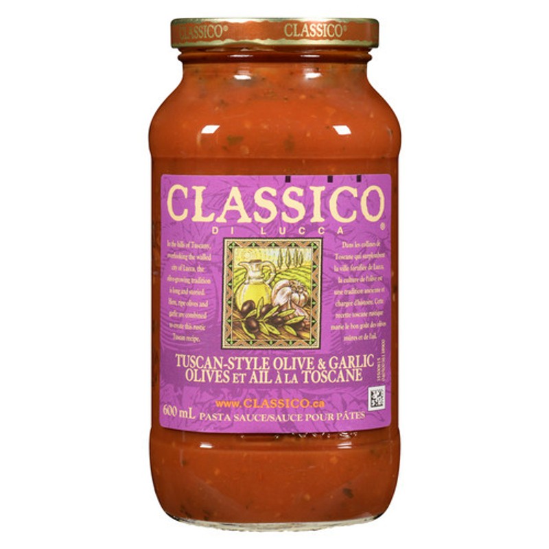 Classico Pasta Sauce Tuscan-Style Olive & Garlic 600 ml - Voilà Online ...