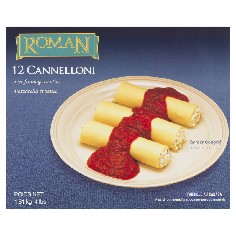 Roman Frozen Cheese Cannelloni 1.181 kg - Voilà Online Groceries & Offers