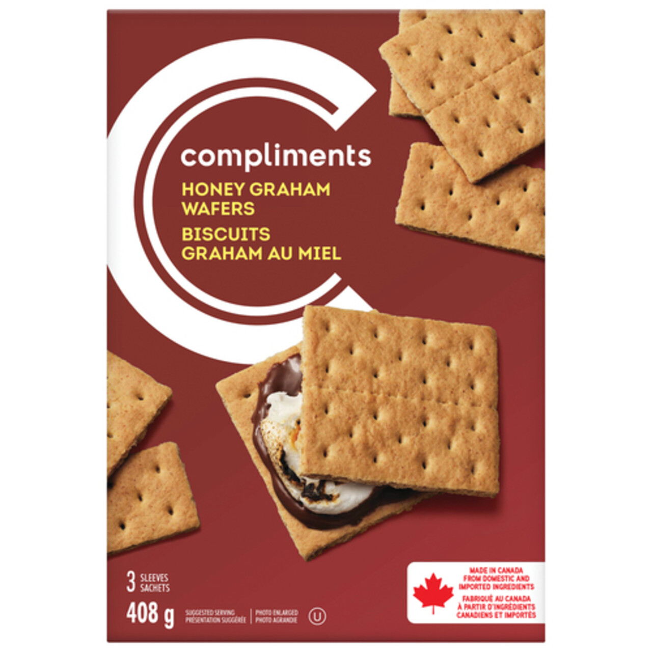Compliments Wafers Graham Honey 408 g - Voilà Online Groceries & Offers