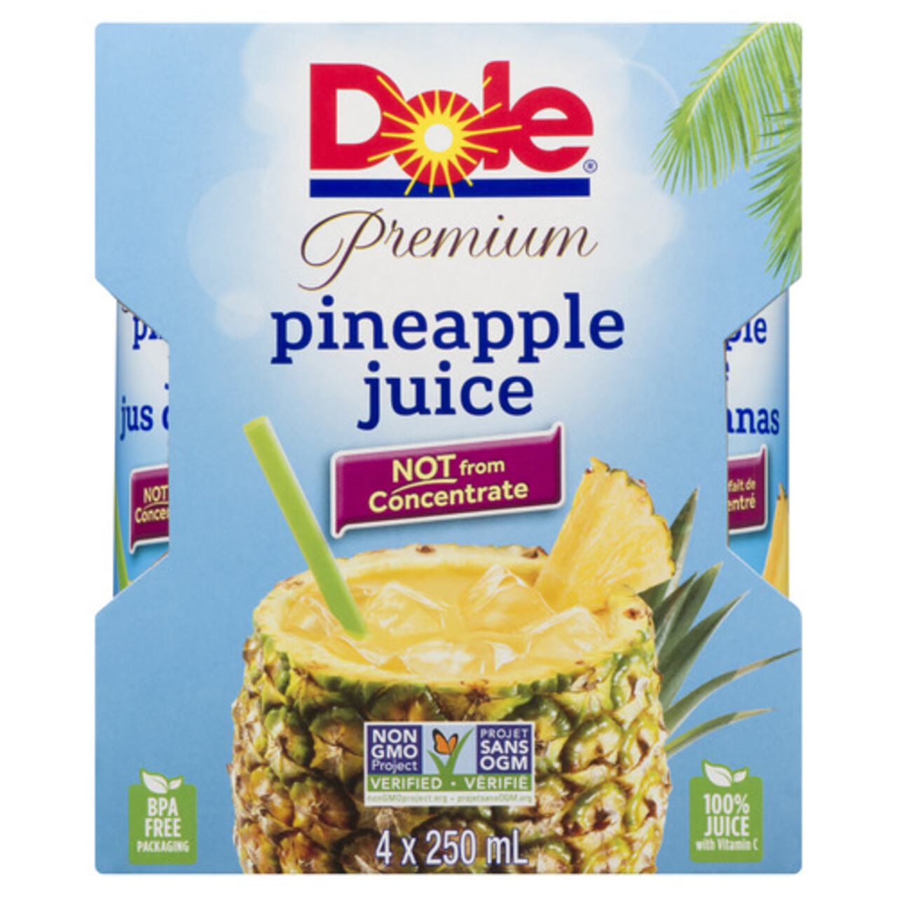 Dole Premium Juice Pineapple 4 x 250 ml - Voilà Online Groceries & Offers