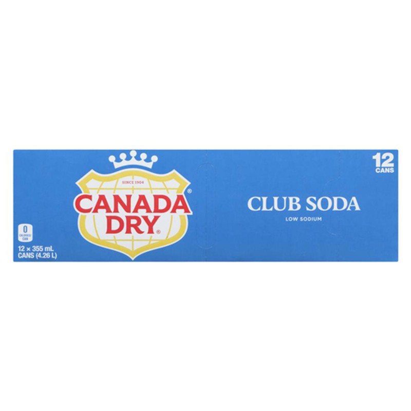 Canada Dry Club Soda 12 x 355 ml (cans) - Voilà Online Groceries & Offers