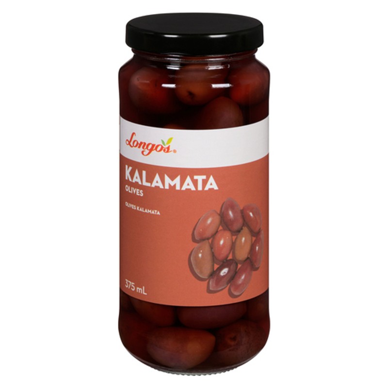 Longo's Kalamata Olives Jar 375 ml - Voilà Online Groceries & Offers