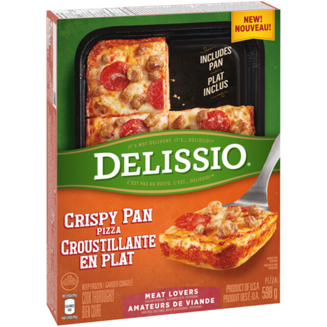Delissio Frozen Crispy Pan Pizza Meat Lovers 598 g - Voilà Online ...