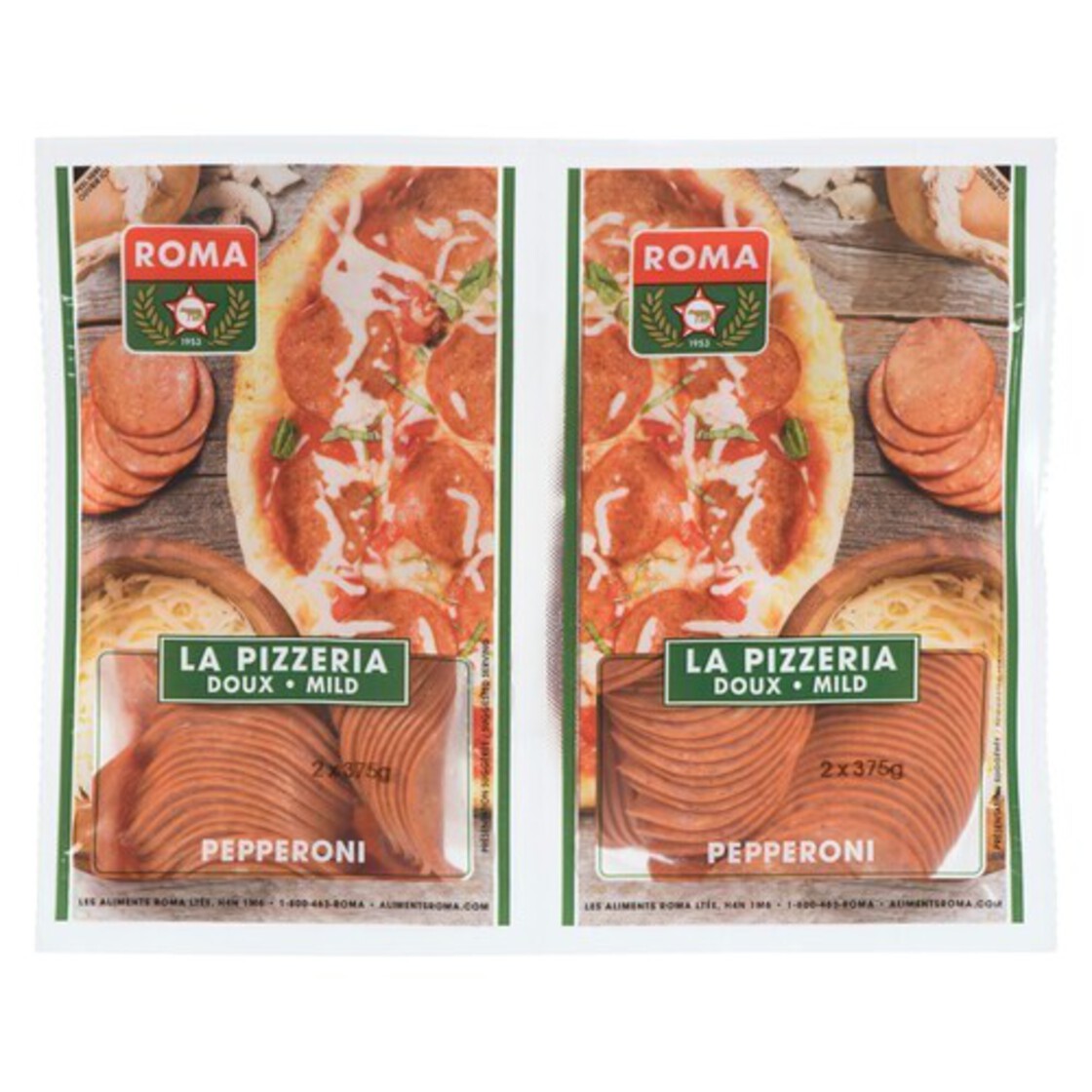 Roma Pepperoni La Pizzeria Mild Sliced Pepperoni Mild Sliced Pizza 750 ...