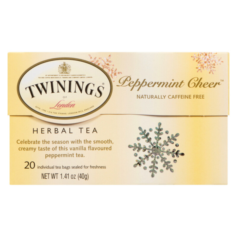 Twinings Of London Herbal Tea Peppermint Cheer 20 Tea Bags - Voilà ...