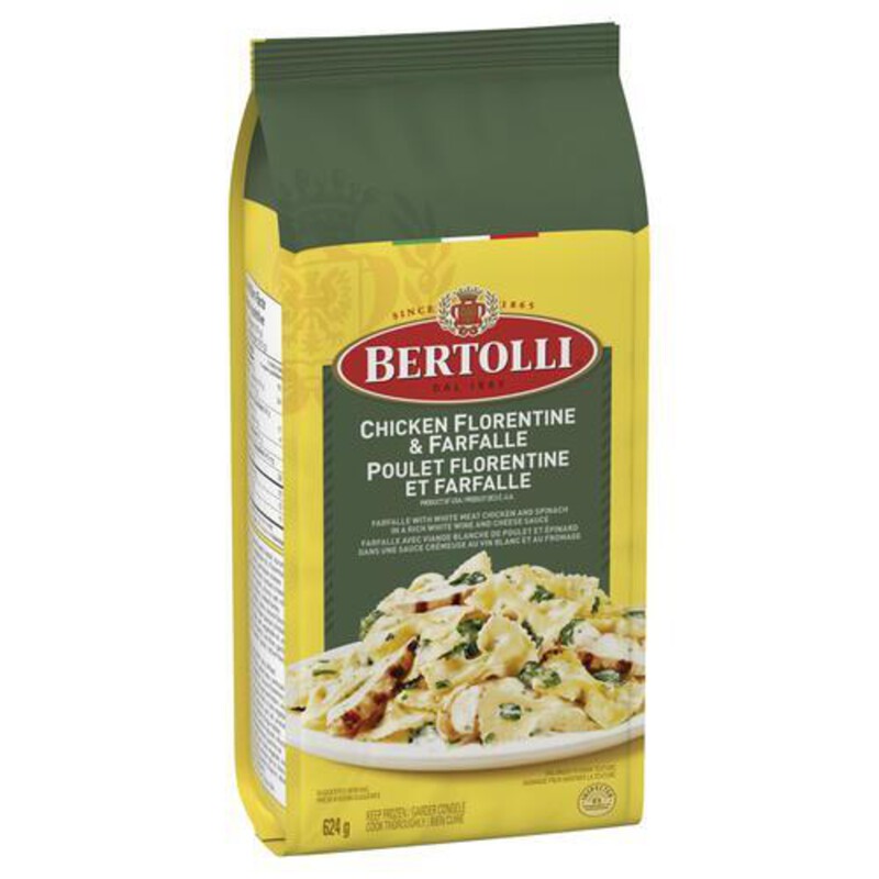 Bertolli Frozen Pasta Dish Florentine And Farfalle Chicken 624 g - Voilà Online Groceries & Offers