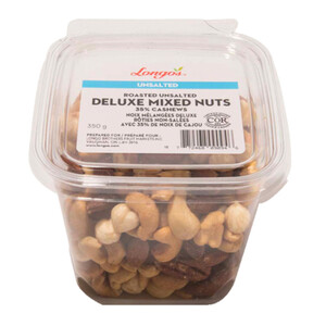 Longo's Deluxe Mixed Nuts Unsalted 350 g - Voilà Online Groceries & Offers