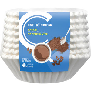 Compliments 8-12 Cup Coffee Filters Basket 400 Count - Voilà Online ...