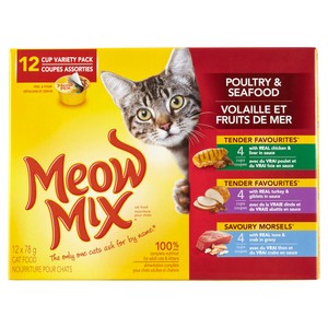 Meow Mix Cat Food Poultry & Seafood Variety Pack 12 x 78 g - Voilà ...