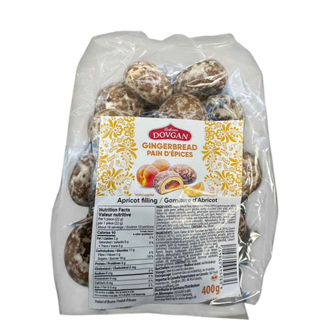 Dovgan Gingerbread Apricot Filling 400 g - Voilà Online Groceries & Offers