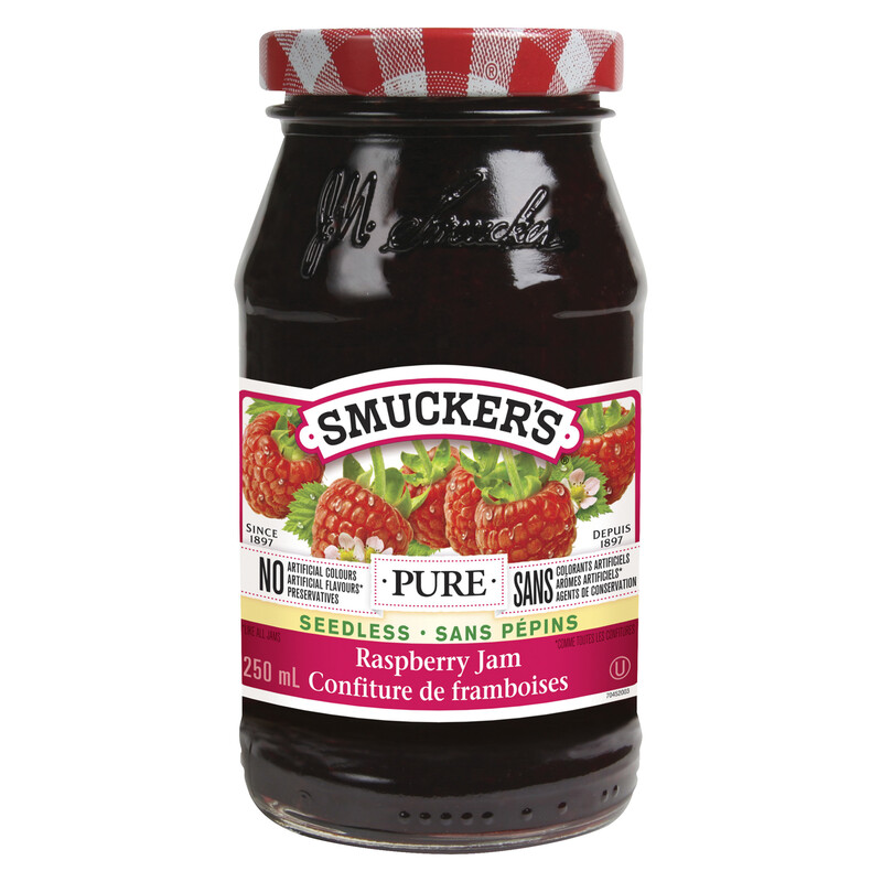 Smucker's Jam Seedless Raspberry 250 ml - Voilà Online Groceries & Offers