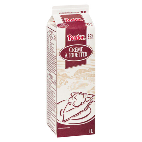 Baxter 35% Whipping Cream 1 L - Voilà Online Groceries & Offers