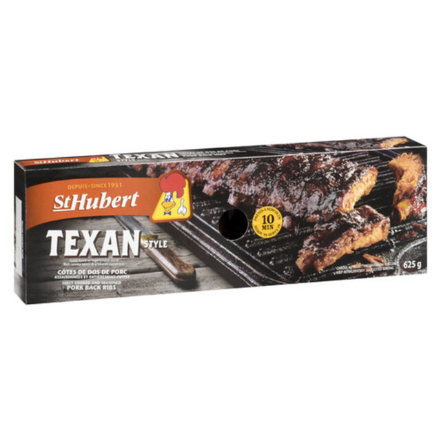 St-Hubert Pork Back Rib Texan Style 625 g - Voilà Online Groceries & Offers