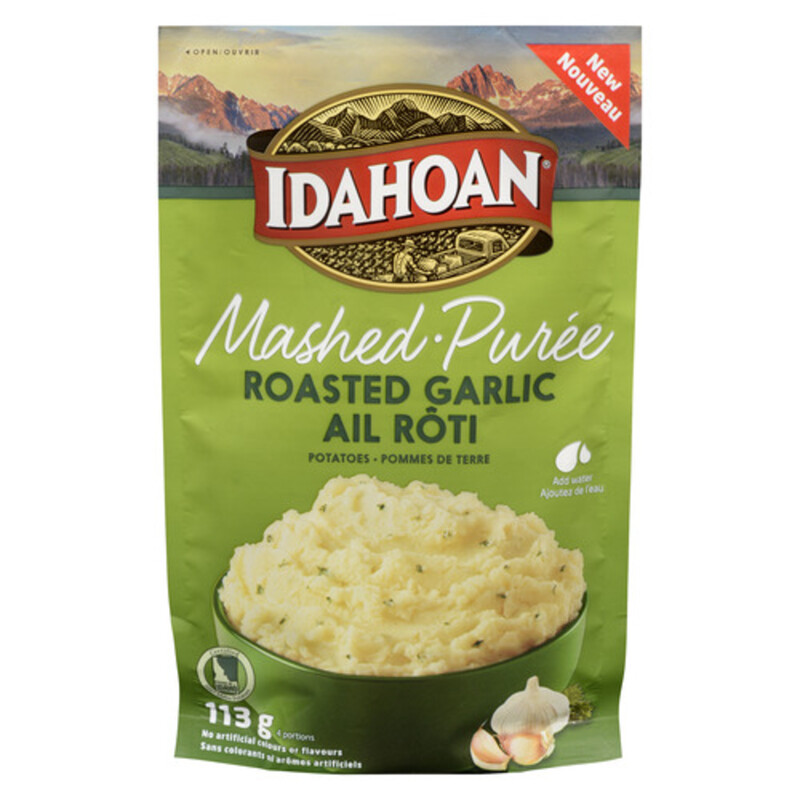 Idahoan Mashed Potatoes Roasted Garlic 113 g - Voilà Online Groceries ...