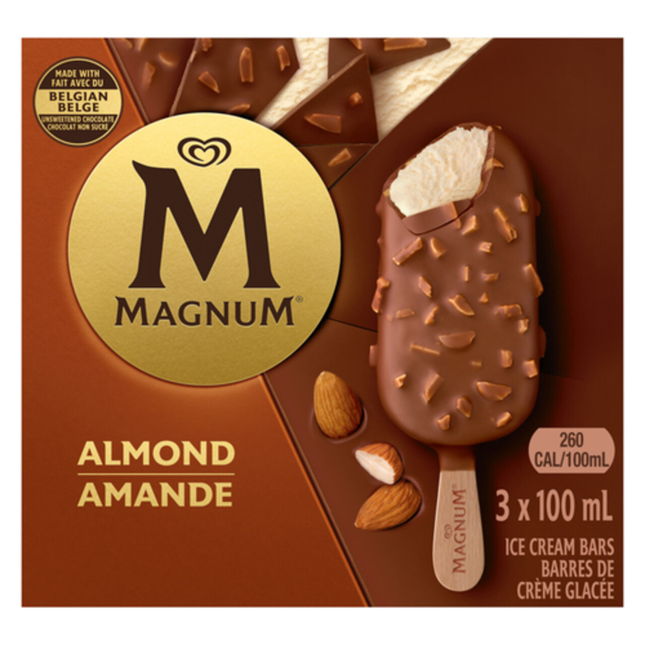 Magnum Ice Cream Bars Almond 3 x 100 ml Bars - Voilà Online Groceries ...