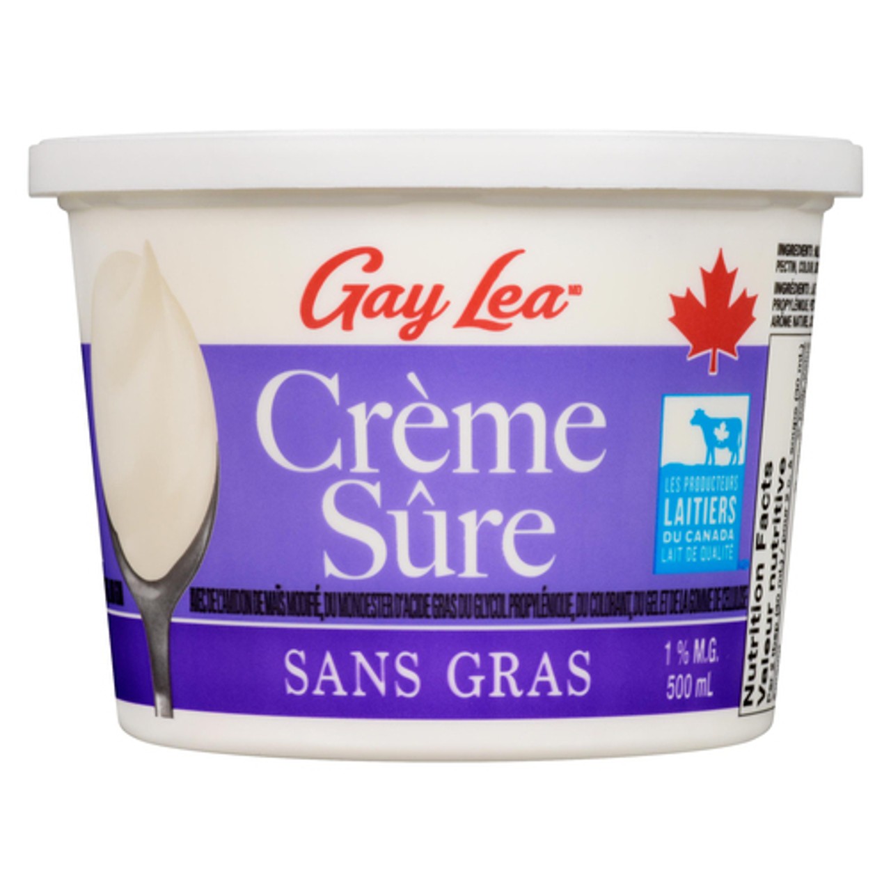 Gay Lea Fat-Free 1% Sour Cream 500 ml - Voilà Online Groceries & Offers