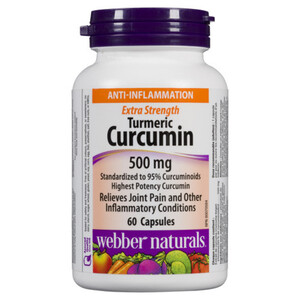 Webber Naturals Extra Strength Turmeric Curcumin 500 mg 60 Capsules ...