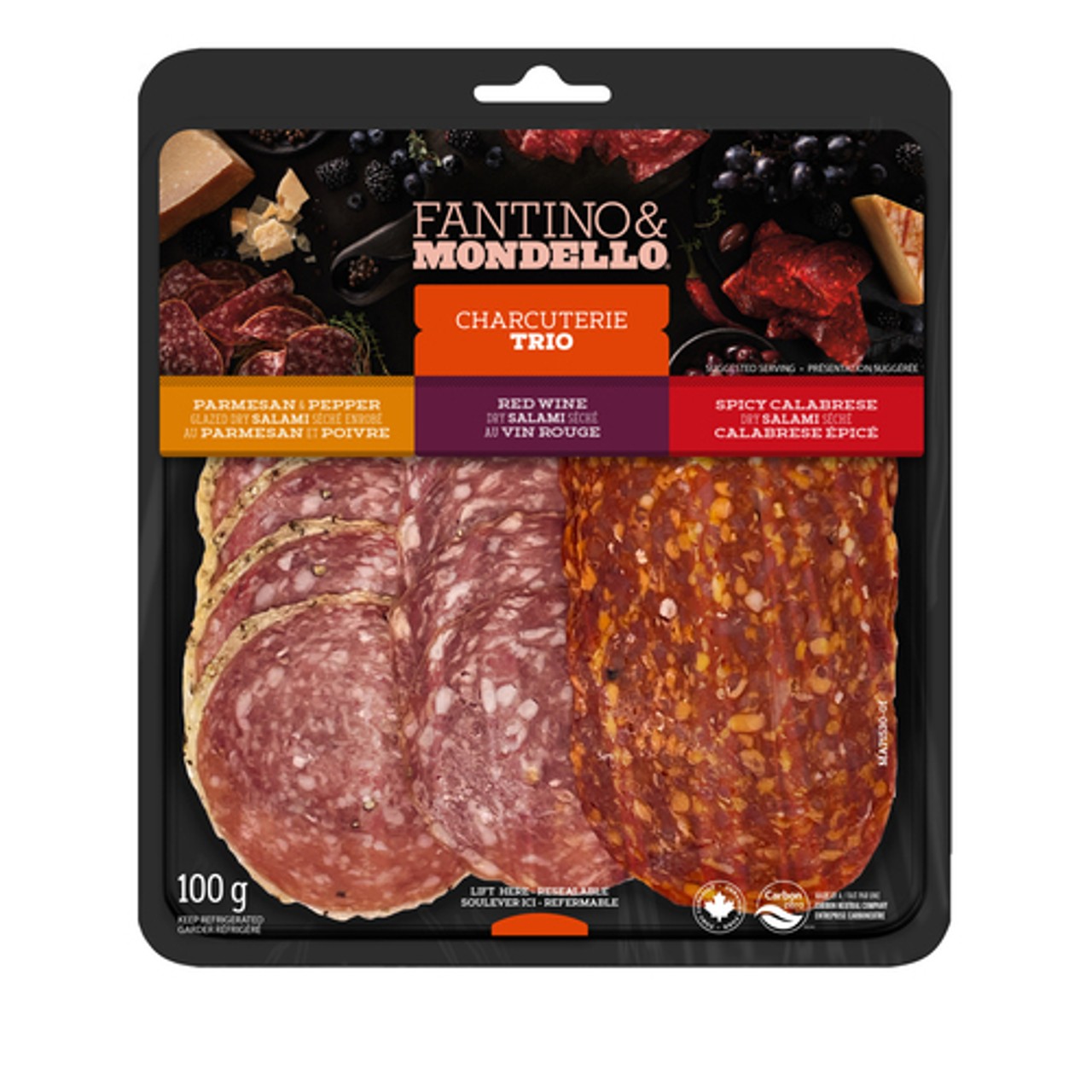 Fantino & Mondello Sliced Salami Charcuterie Meat Trio 100 g - Voilà ...