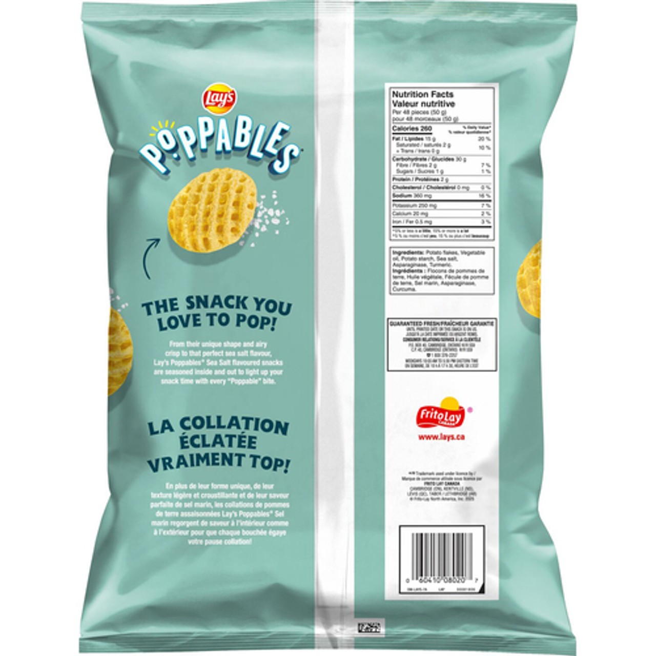 Lay’s Poppables Potato Snacks Sea Salt Flavoured 200 g - Voilà Online ...