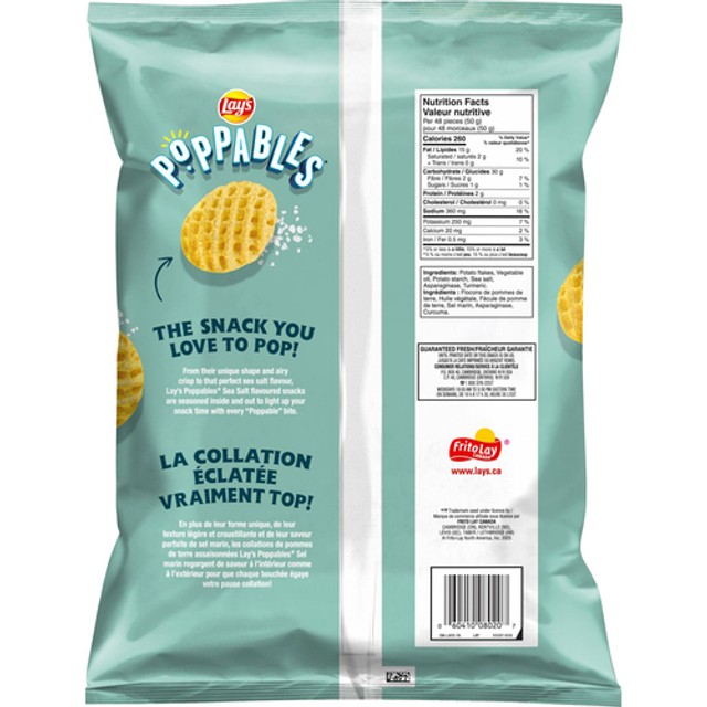 Lay’s Poppables Potato Snacks Sea Salt Flavoured 200 g - Voilà Online ...