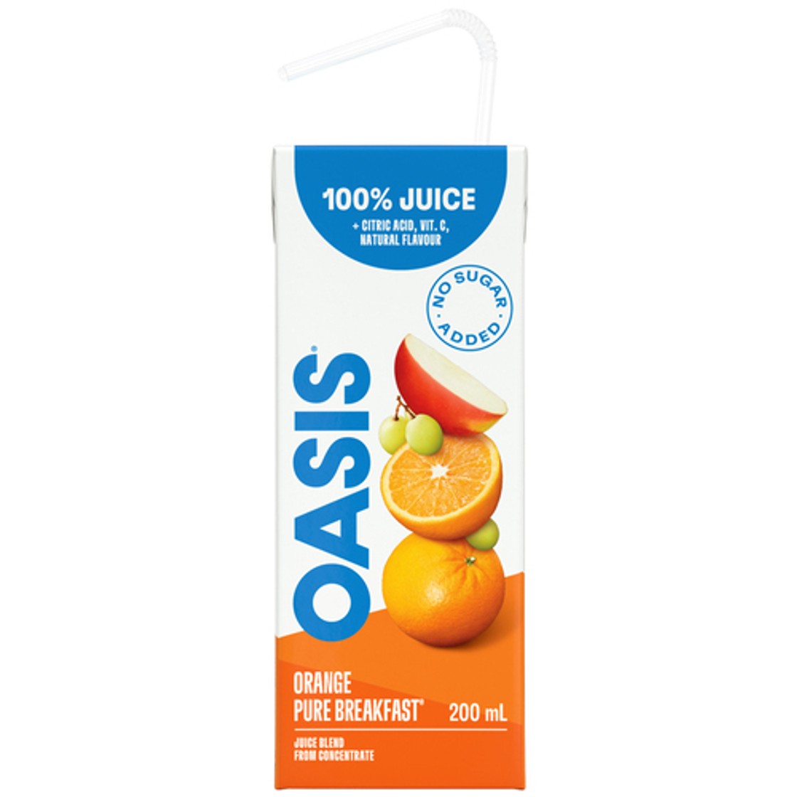 Oasis Juice Orange Pure Breakfast 8 x 200 ml - Voilà Online Groceries ...