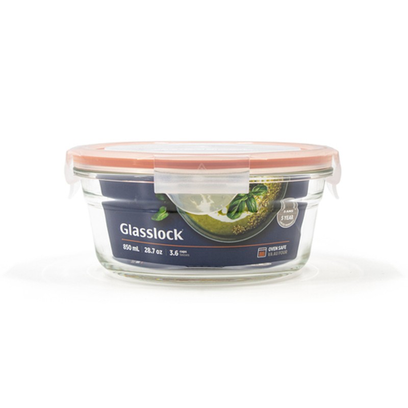 Glasslock Container Round 850 ml - Voilà Online Groceries & Offers