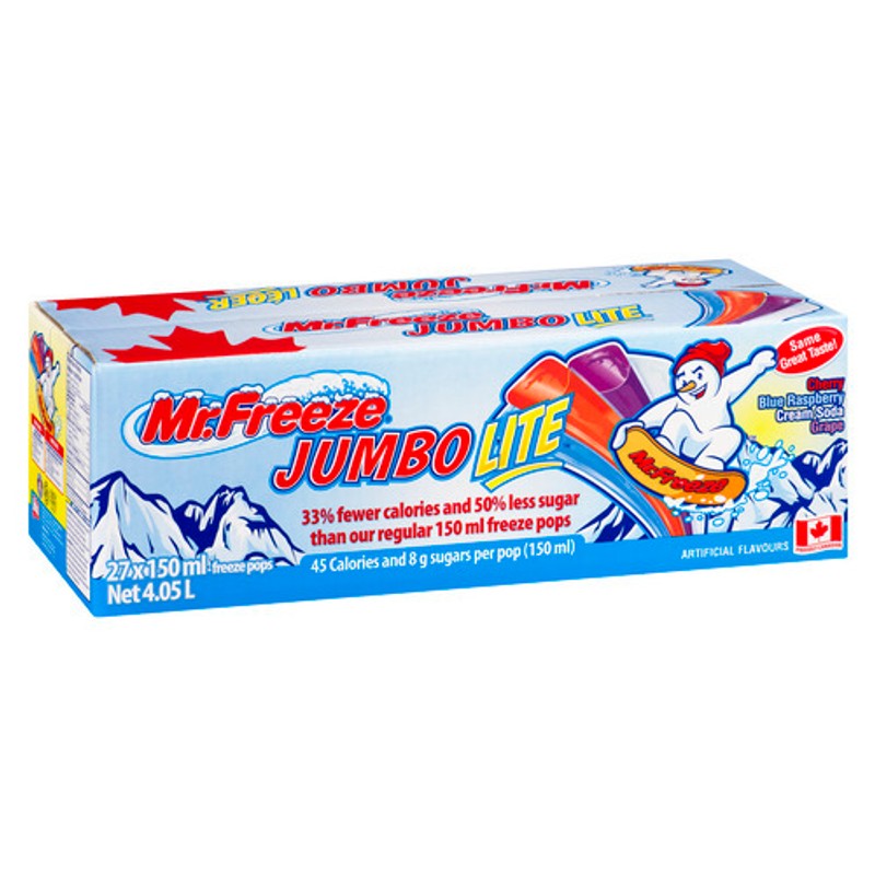 Mr. Freeze Jumbo Lite 27 Freeze Pops x 150 ml (4.05 L) - Voilà Online ...