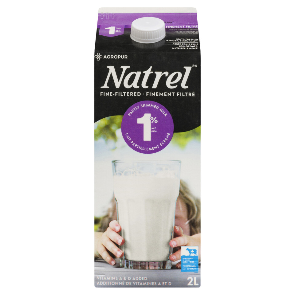 Natrel 1% Milk Partly Skimmed 2 L - Voilà Online Groceries & Offers