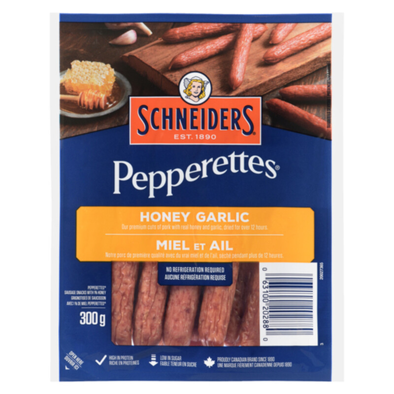 Schneiders Pepperettes Sausage Sticks Honey Garlic 300 g - Voilà Online ...