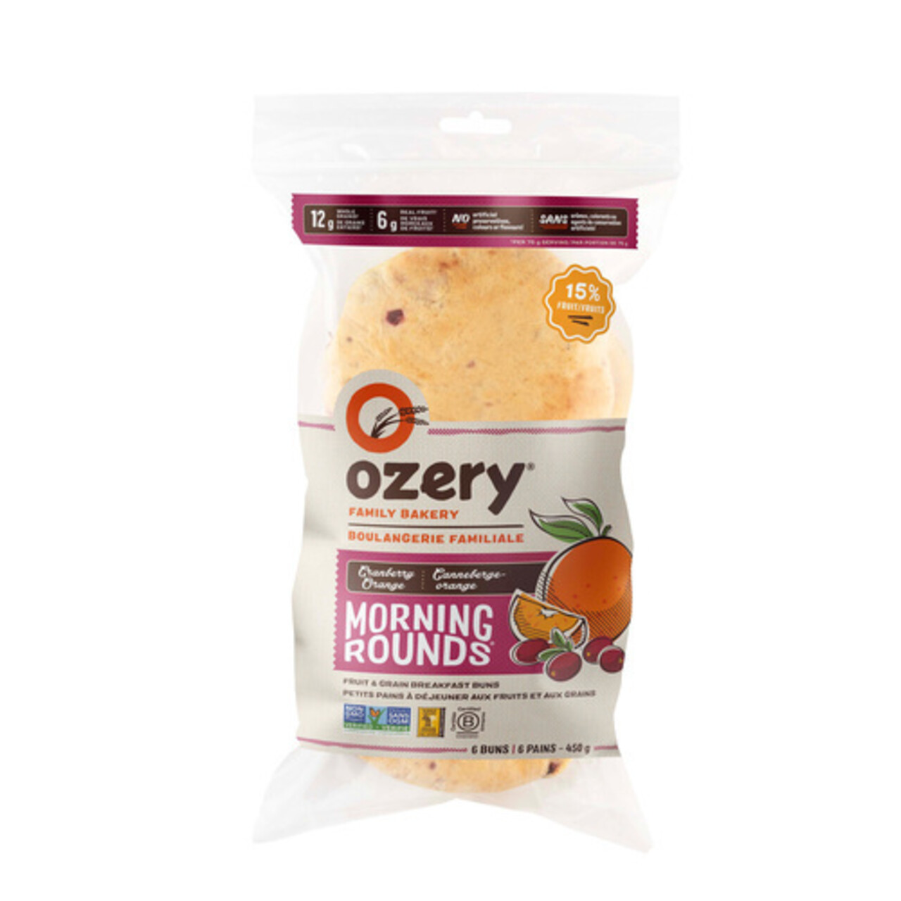Ozery Bakery Morning Rounds Cranberry Orange 450 g - Voilà Online Groceries & Offers