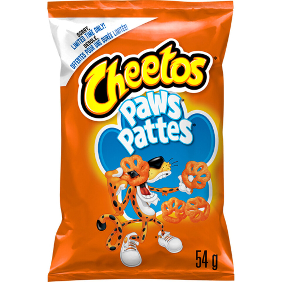 Cheetos Paws Cheese Flavoured Snacks (small bag) 54 g - Voilà Online ...