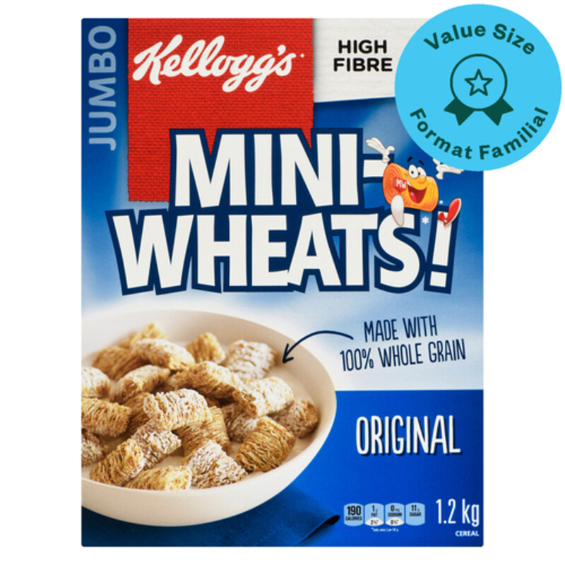 Kellogg's Cereal Mini-Wheats Jumbo 1.2 kg - Voilà Online Groceries & Offers