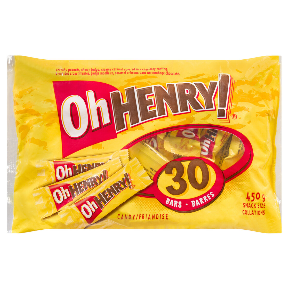 Oh Henry! Chocolates Bars Snack Size Candy 30 Count 450 g - Voilà ...