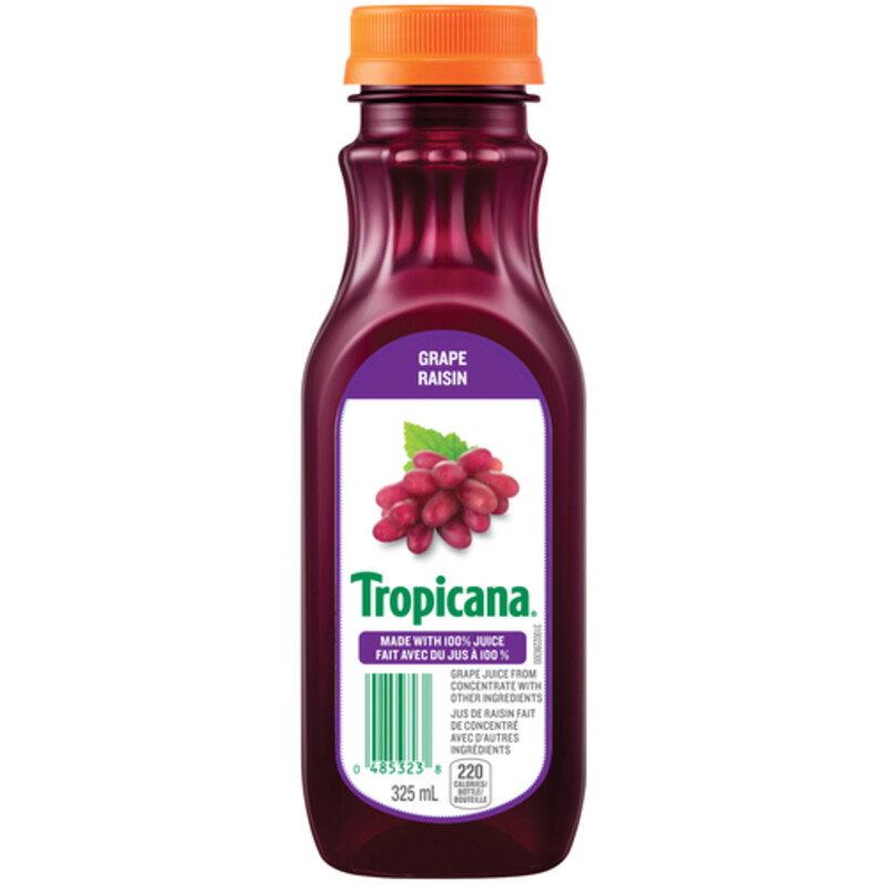 Tropicana Juice Grape 325 ml (bottle) - Voilà Online Groceries & Offers