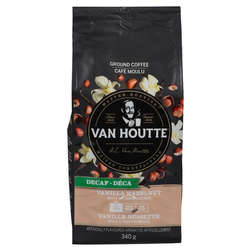 Van Houtte Ground Coffee Decaffeinated Vanilla Hazelnut 340 g - Voilà ...