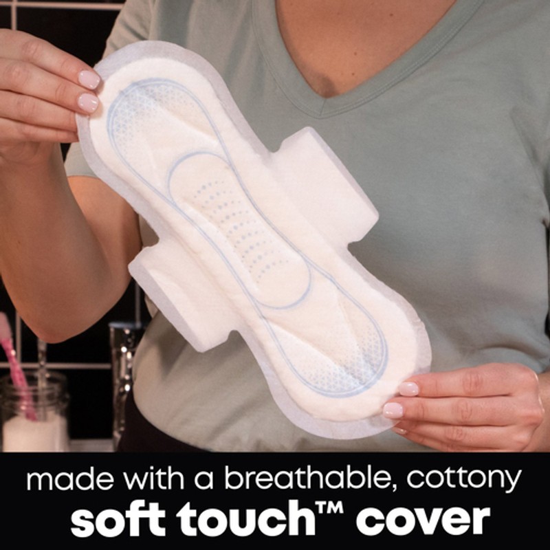 U by Kotex Clean & Secure Overnight Pads With Wings 14 Count - Voilà ...