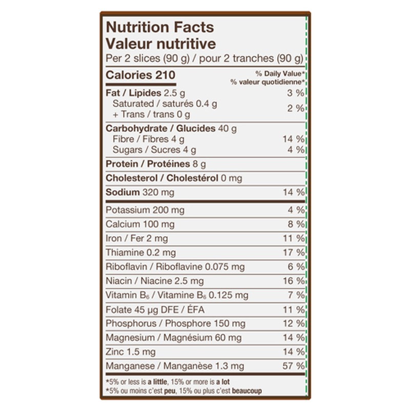 Ben's Whole Wheat Extra Soft Sandwich Bread 675 g - Voilà Online ...