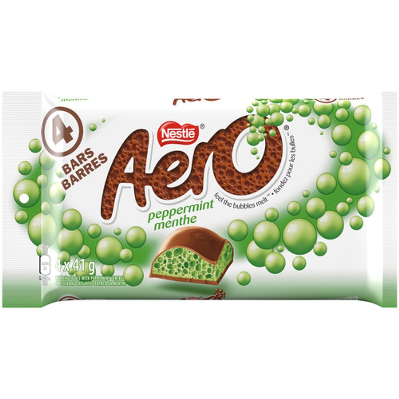 Nestlé Aero Chocolate Bars Bubble Peppermint 4 Pack 164 g - Voilà ...
