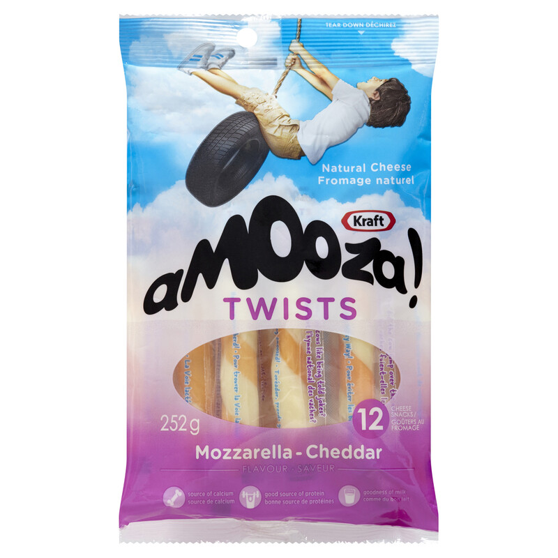 Kraft Amooza Cheese Twist Mozzarella Cheddar 252 g - Voilà Online ...